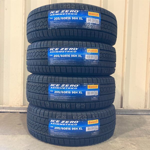 【未使用】送料無料 新品 4本セット (MG0003.8) 205/60R16 96H XL PIRELLI ICE ZERO ASIMMETRICO 2022年以降製造 屋内保管 205 ...