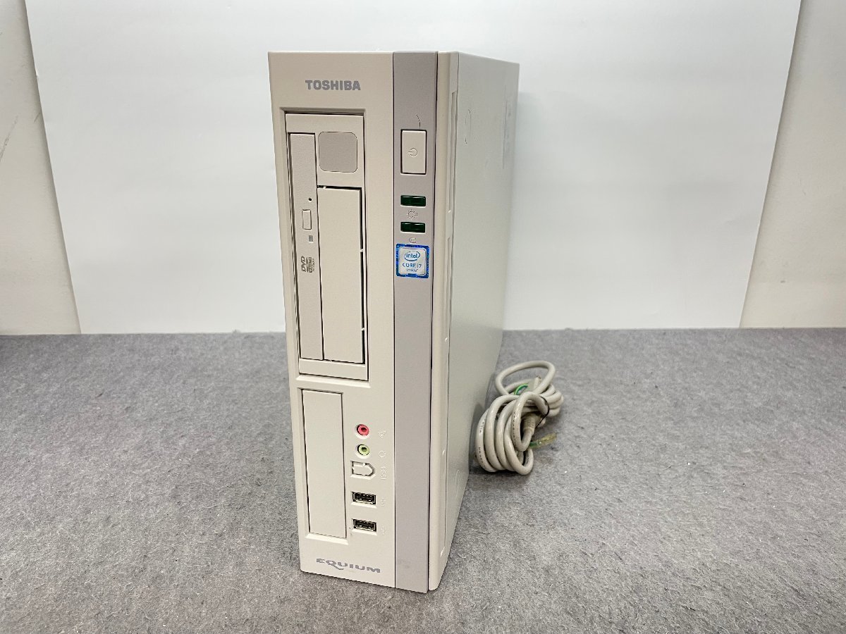 【やや傷や汚れあり】【東芝】EQUIUM 4100 i7-7700 3.60GHz 16GB SSD256GB+HDD500GB Windows10Pro NVIDIA Geforce ...