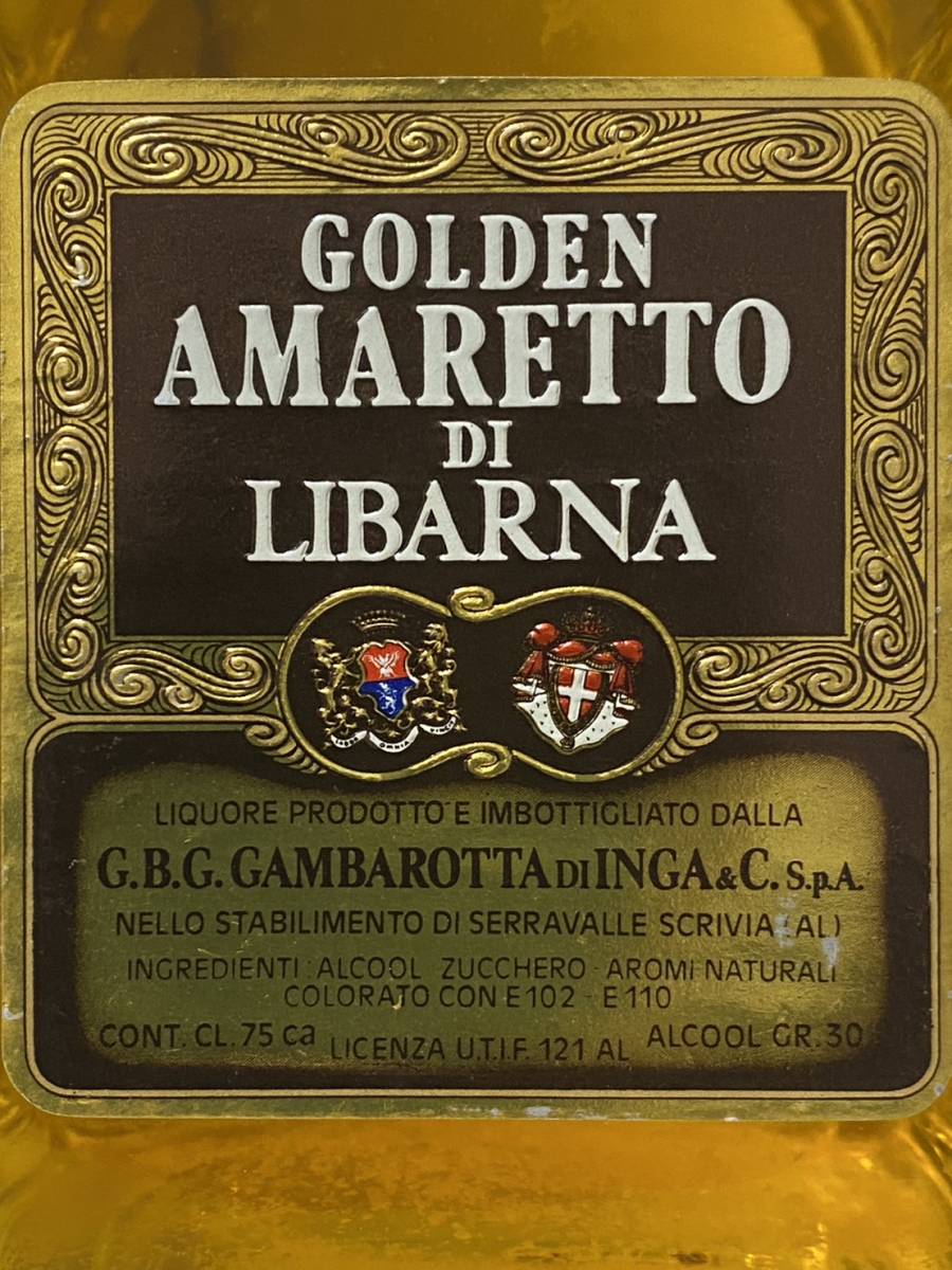 【やや傷や汚れあり】【1970年代】Golden Amaretto di LIBERNA / GAMBAROTTA 【アマレット】750ml ...