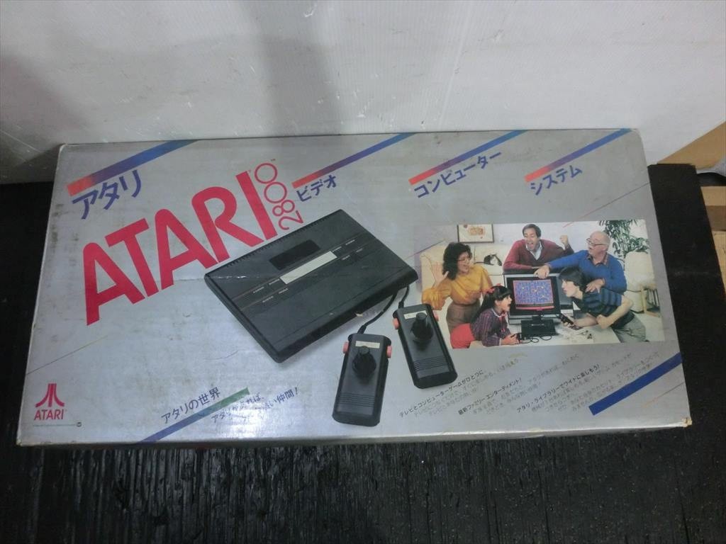 【傷や汚れあり】T【D1-06】【140サイズ】ATARI アタリ/2800/ゲーム機本体＋コントローラー他セット/動作未確認/通電可能/※傷 ...