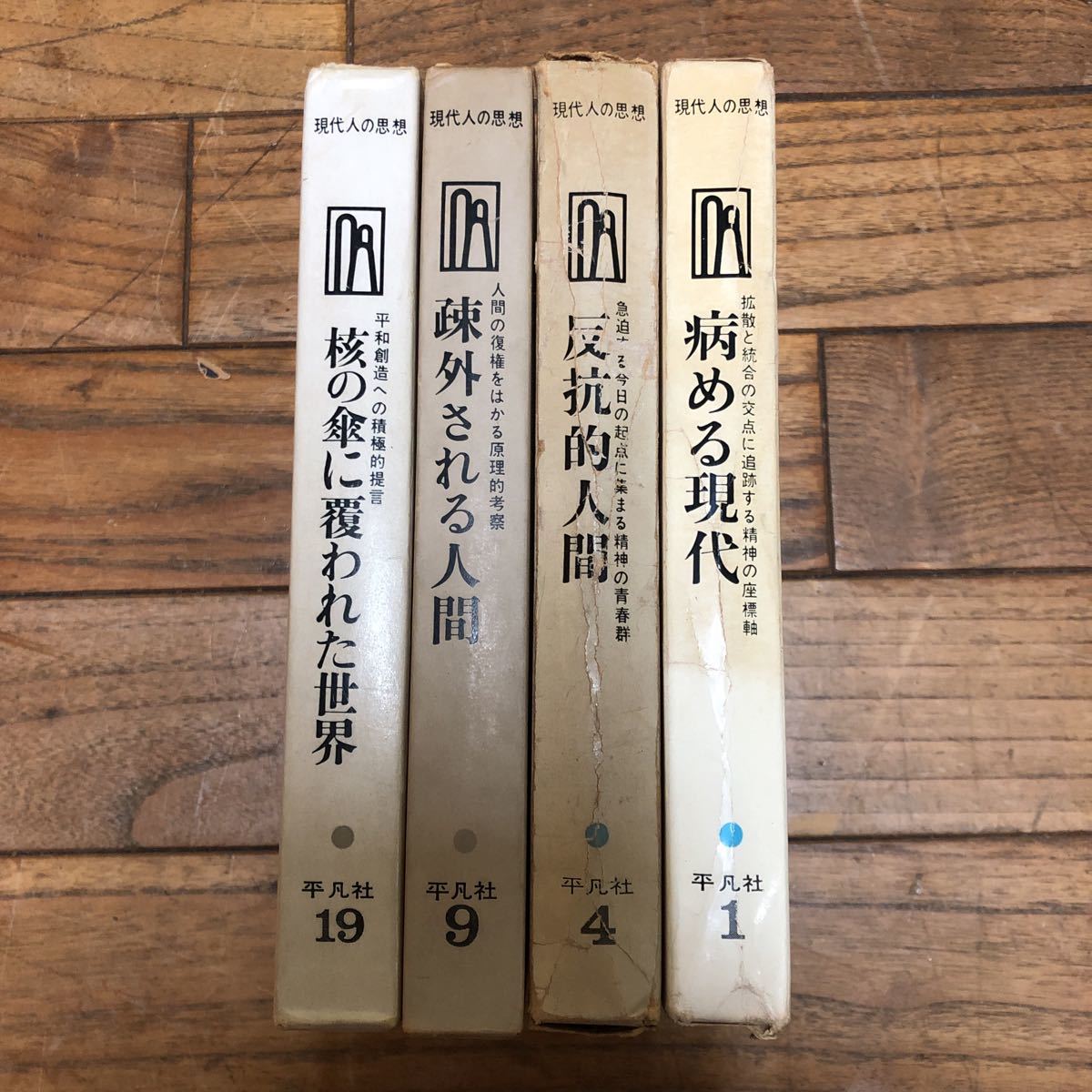 【傷や汚れあり】sk ш 現代人の思想 不揃い4冊まとめ 平凡社 病める現代 反抗的人間 疎外される人間 核の傘に覆われた世界の落札情報詳細