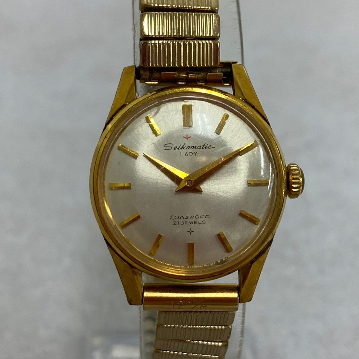 【傷や汚れあり】W437-O15-3681 SEIKO Seikomatic LADY セイコー マチック レディ DIASHOCK 21石 ...