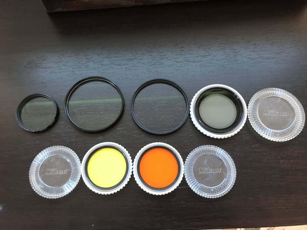 【目立った傷や汚れなし】レンズ カラーフィルター・プロテクトフィルターまとめて Nikon Camon 52mm Y48 O56 Polar ...
