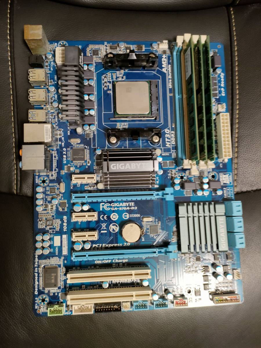 【やや傷や汚れあり】【中古】GIGABYTE GA-970A-D3 AM3+ AMD FX-6300 6コア 3.50GHz DDR3 ...