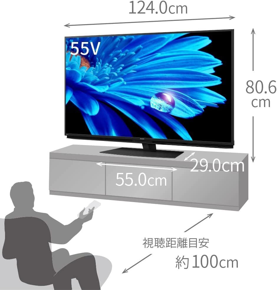 【未使用】シャープ 55V型4K液晶テレビ 4T-C55EN1 4Kダブルチューナー内蔵 Google TV DOLBY ATMOS対応 ...