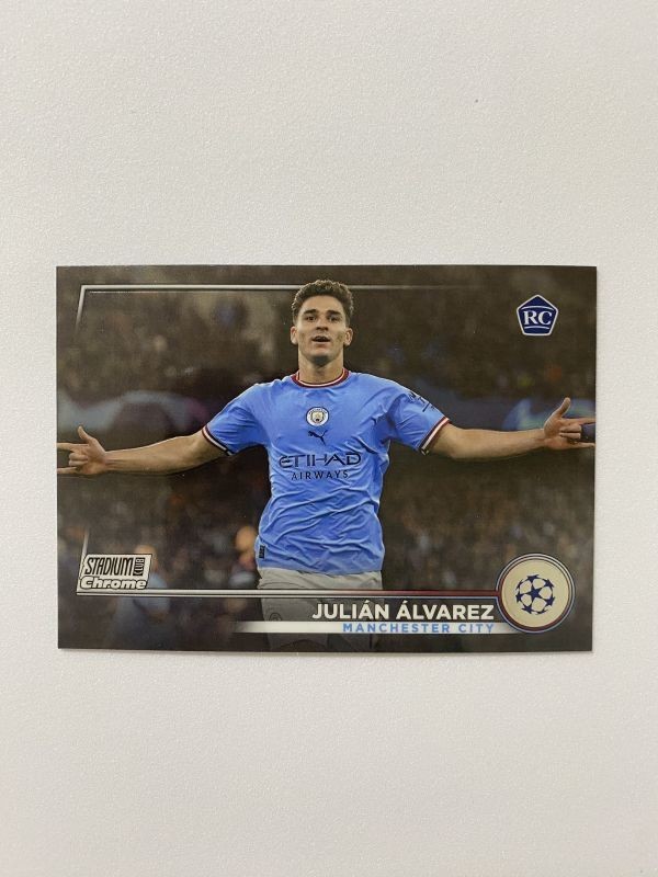 【未使用に近い】2022-23 Topps Chrome Stadium Club Soccer Julian Alvarez Baseの落札 ...