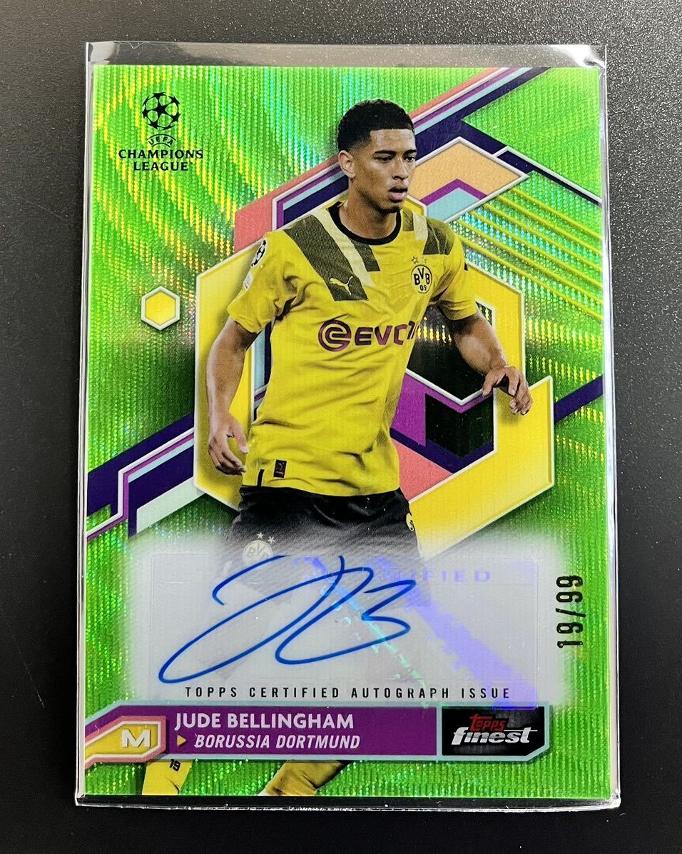 【未使用に近い】2022-23 Topps Finest Soccer Jude Bellingham Dortmund Auto 99枚限定 ...