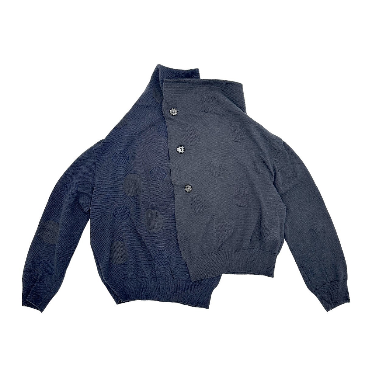 【目立った傷や汚れなし】A930 Y's ワイズ ジャガード ドット ドッキング変形カーディガン 2サイズ ネイビー×チャコールグレー レディース ヨウジヤマモトの落札情報詳細 - ヤフオク ...