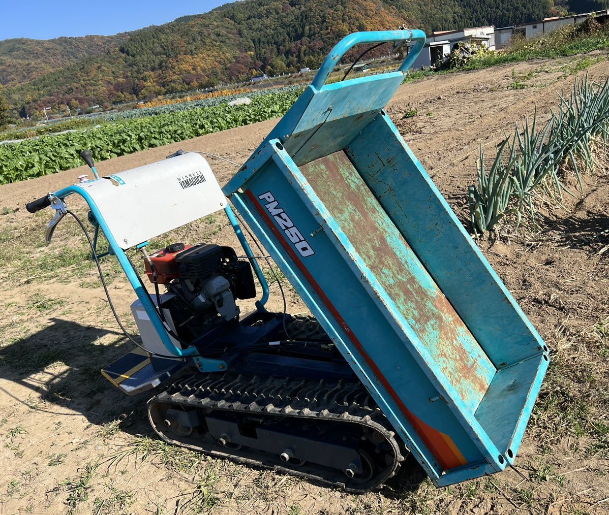 【傷や汚れあり】【愛知県発】 運搬車 ウインブルヤマグチ PM351 歩行型クローラー 手動ダンプ式の落札情報詳細 - ヤフオク落札価格検索 オークフリー