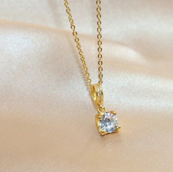【未使用】2連ダイヤCZ シンプル ゴールドネックレス necklace Gold Plated 18KGP 42の落札情報詳細 - ヤフオク落札価格検索 オークフリー