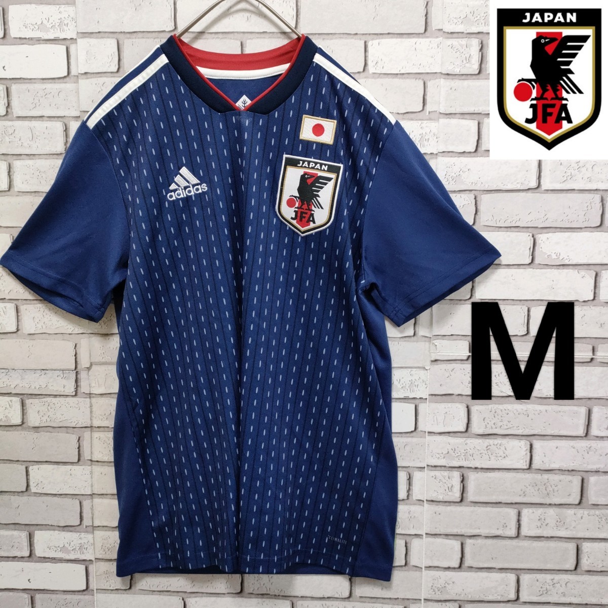 【未使用に近い】サッカー日本代表ユニフォーム M 美品（Nv18） adidas製 JFA JAPANBLUE 半袖 シャツ CLIMALITE ネコポス発送！の落札情報詳細 - ヤフオク落札 ...