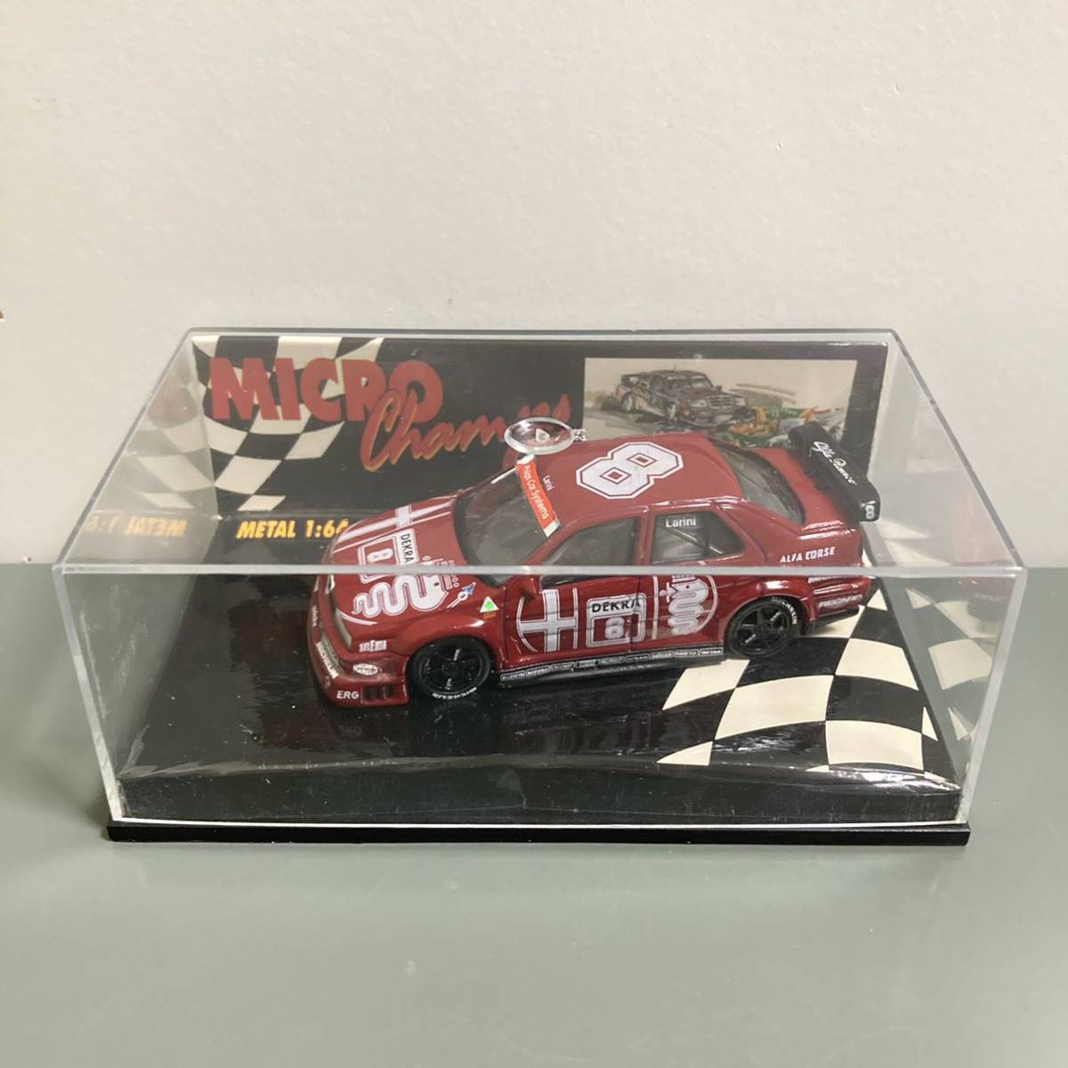 【やや傷や汚れあり】マイクロチャンプス 1/64 アルファロメオ 155 DTM DEKRA #8 ミニチャンプス Micro Champs ...