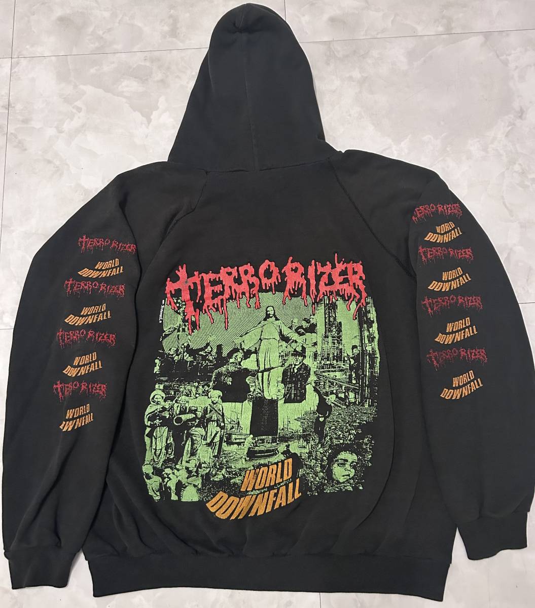【傷や汚れあり】90's terrorizerパーカーnapalm death carcass s.o.b repulsion ...