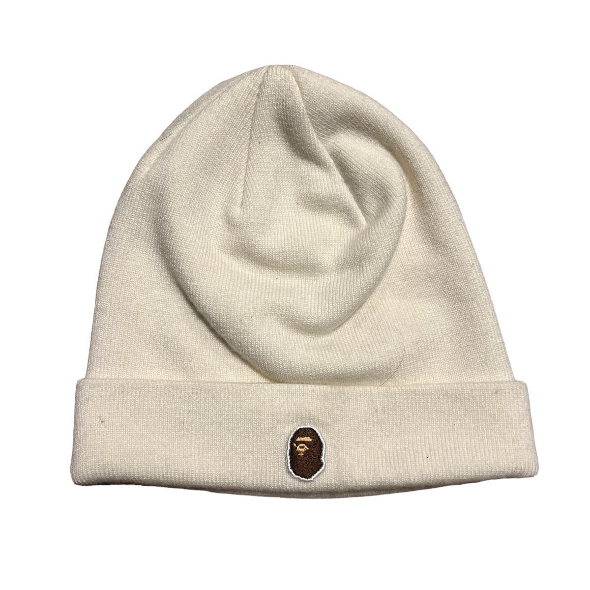 【目立った傷や汚れなし】Rare 90s a bathing ape beanie Japanese label ア ベイシング エイプ ...