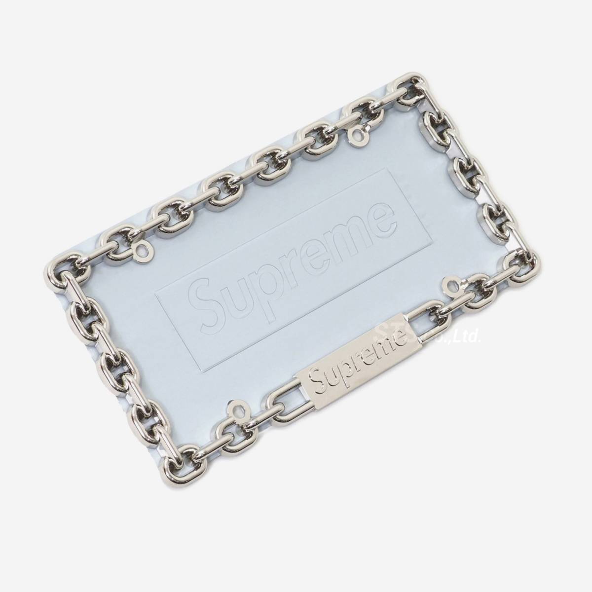 【未使用】Supreme - Chain License Plate Frame シルバー シュプリーム - チェーン ライセンス プレート ...