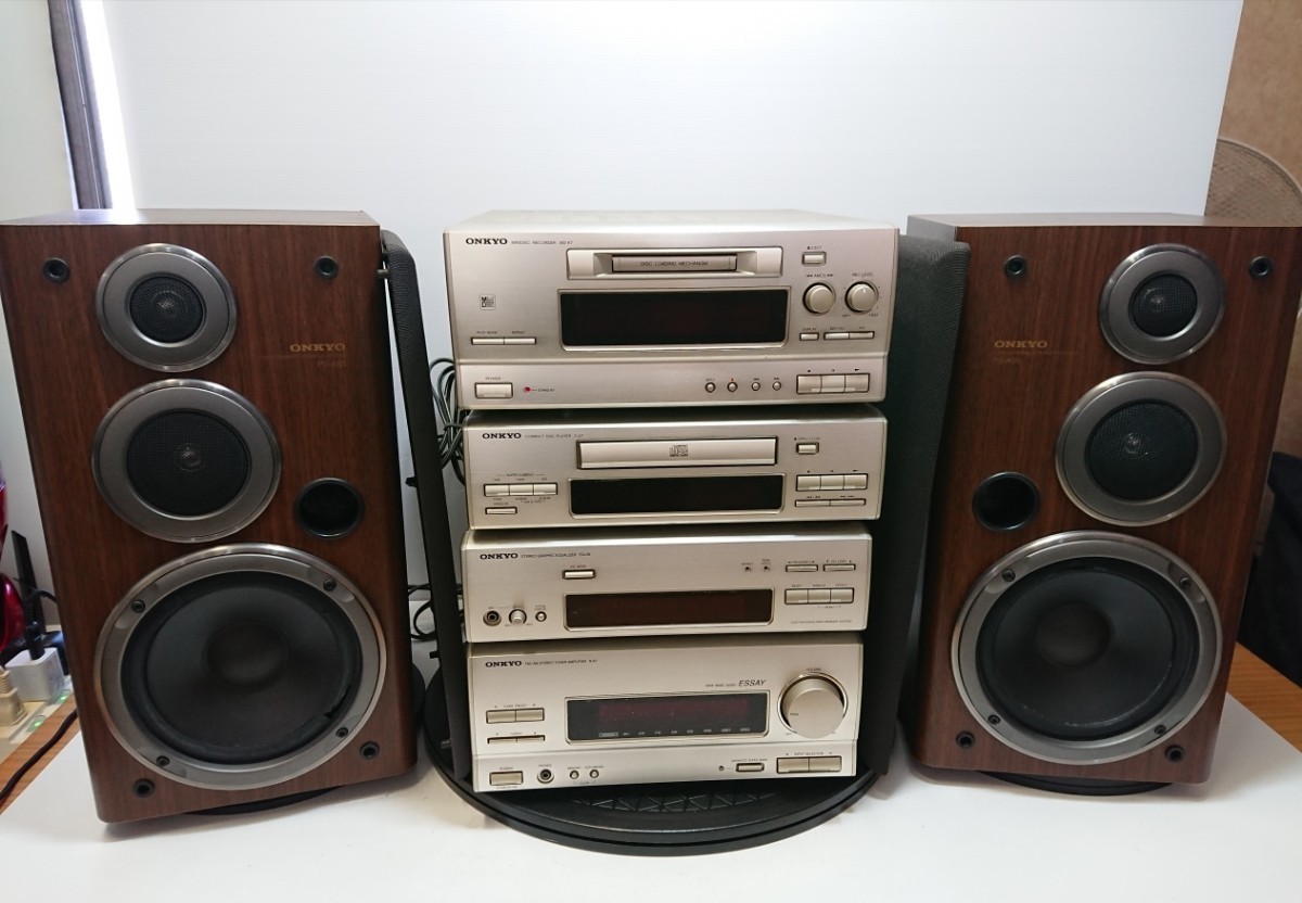 【傷や汚れあり】管理0904 ONKYO オンキョー システムコンポ MD-A7/C-A7/EQ-A5/R-A7 スピーカーペア PS-A55 エッジ劣化 動作確認済み 現状品の落札情報詳細 ...