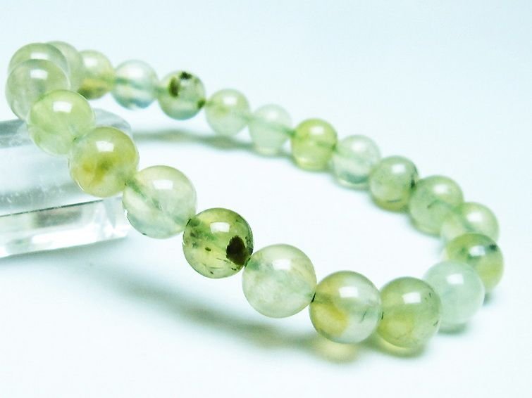 【未使用】誠安 天然石最高級品ルチル入りプレナイトブレスレット 9mm [T228-4309]の落札情報詳細 - ヤフオク落札価格検索 オークフリー