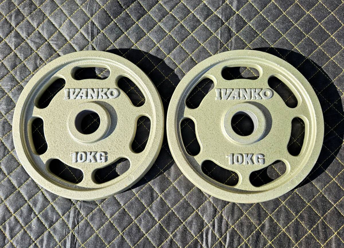 【やや傷や汚れあり】② IVANKO OMEZ プレートセット 10kg x 2 (20㌔) [イヴァンコ オリンピック シャフト穴系50mm 50φ トレーニング ウェイト]の落札情報詳細 ...