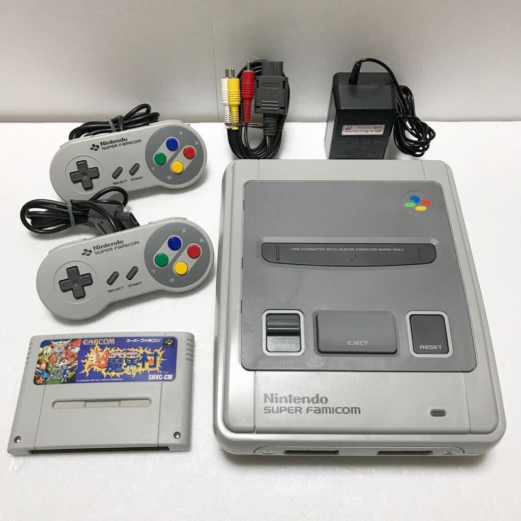 【目立った傷や汚れなし】スーパーファミコン 本体 ソフト まとめ売り 動作品 良品 超魔界村 SFC NINTENDO スーファミ 一式 純正 ...