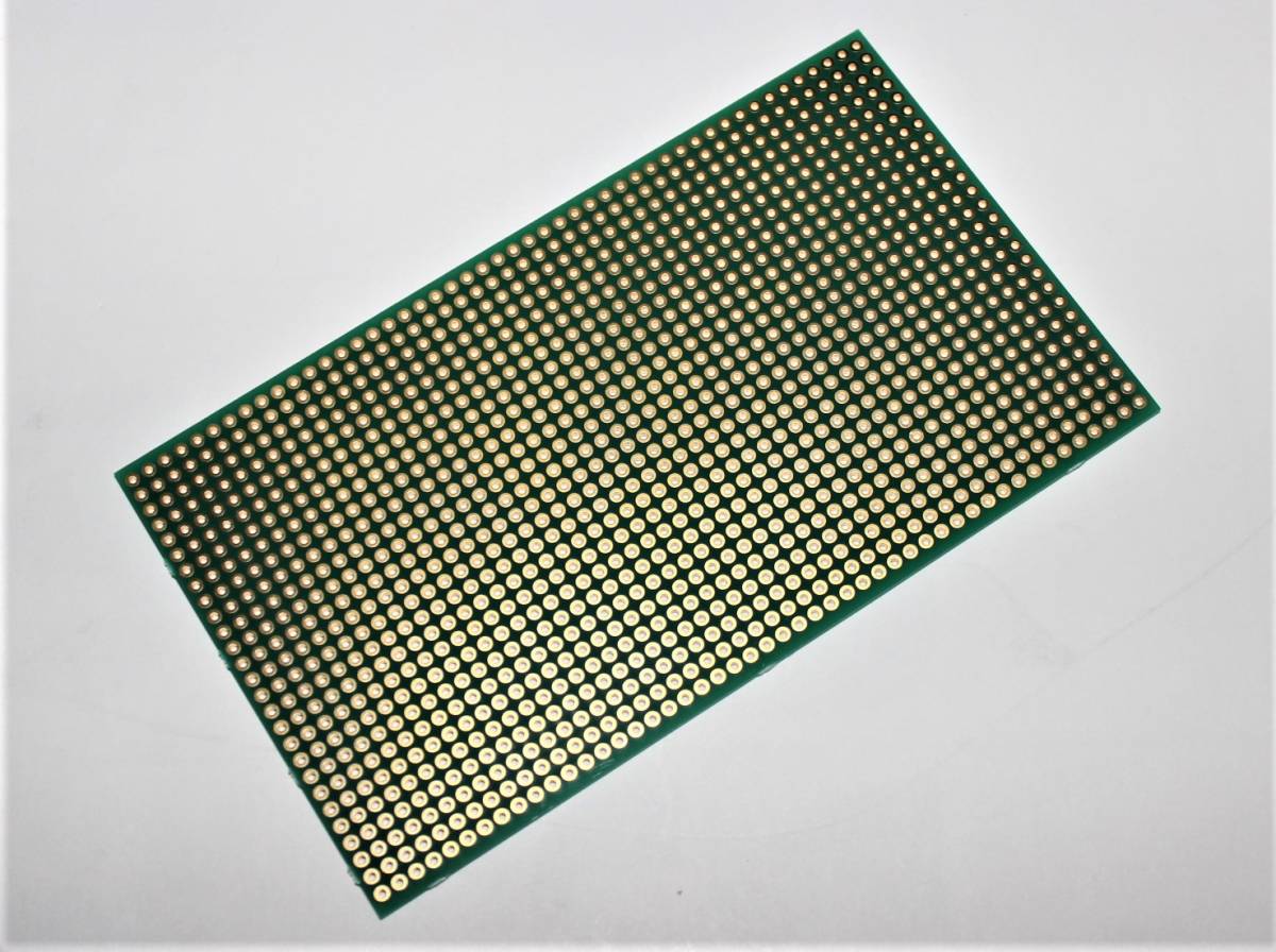 【未使用】ユニバーサル基板(10枚set)両面強固TH PAD-PCB 70×123mm×1.6t FR-4/2.54ピッチ [K1046]の ...