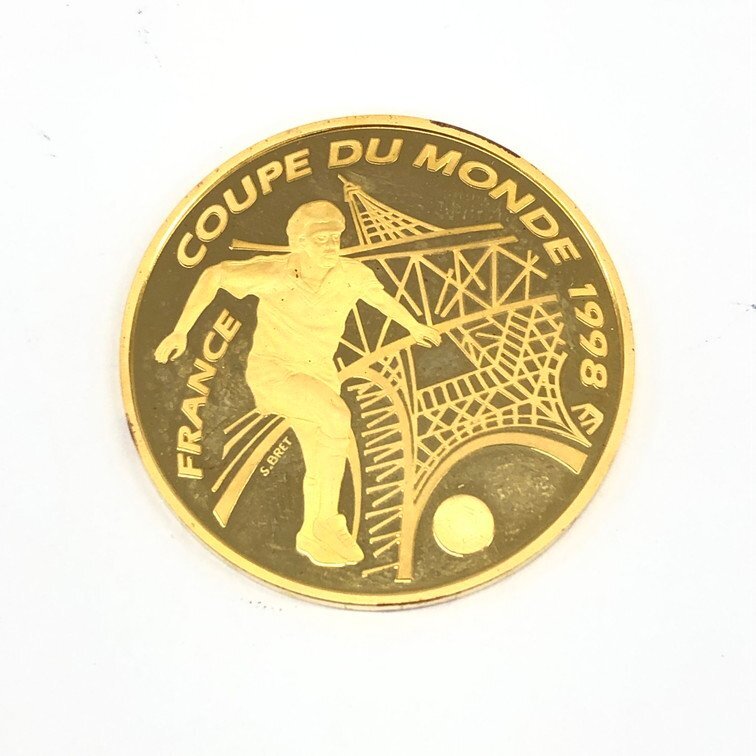 【傷や汚れあり】K22 FIFA ワールドカップ フランス大会 1998年 100フラン金貨 総重量17.0g【CDAX6069】の落札情報詳細 - Yahoo!オークション落札価格検索 オークフリー