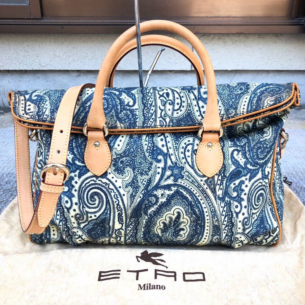 【やや傷や汚れあり】【エトロ】本物 ETRO ハンドバッグ ペイズリー柄 2way ショルダーバッグ PVC×レザー 女性用 レディース イタリア製 保存袋付きの落札情報詳細 - ヤフオク落札 ...