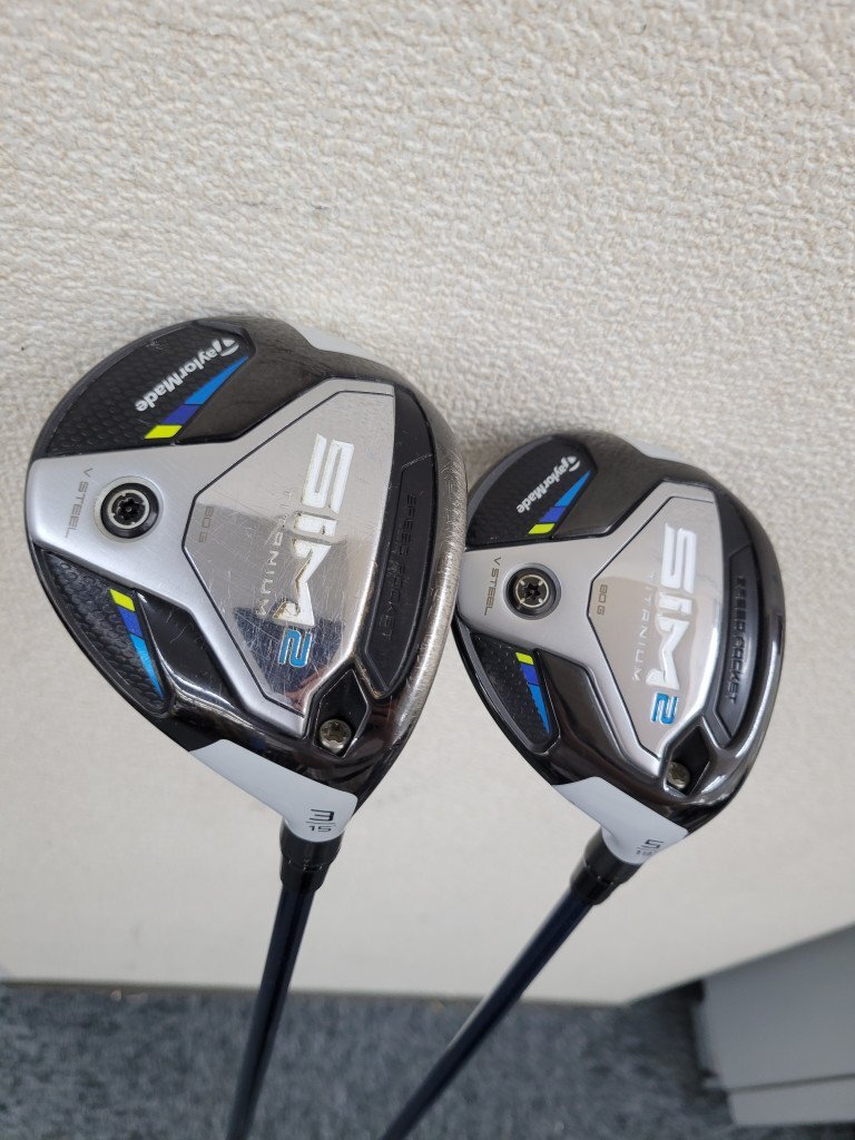 【傷や汚れあり】129251。Taylormade テイラーメイド SIM2 TITANIUM フェアウェイ 3W/15° 5W/19° 2本の落札情報詳細 - ヤフオク落札価格検索 オークフリー