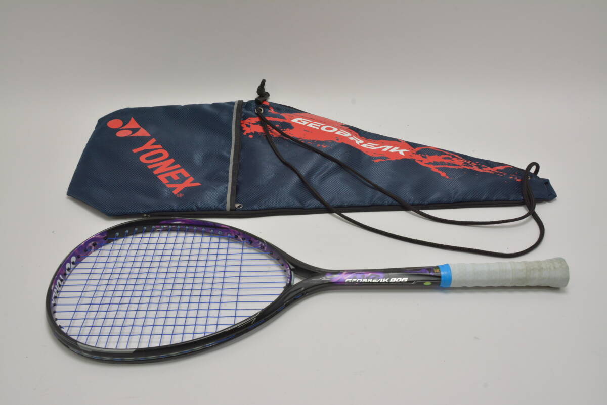 【傷や汚れあり】115 y095 YONEX GEOBREAK 80G 軟式 テニス ラケット ヨネックス ジオブレイク パープル ケース、おまけ付きの落札情報詳細 - ヤフオク落札価格検索 ...