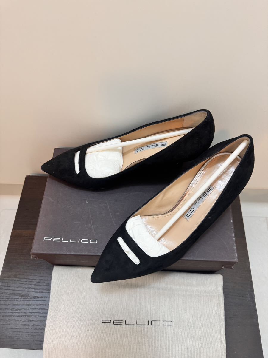 【目立った傷や汚れなし】定価 4.6万 PELLICO ペリーコ パンプス ヒール ブラック 黒 37 1/2 24.5cm レディース イタリア製 ⑤ ヒール高さ7cmの落札情報詳細 ...