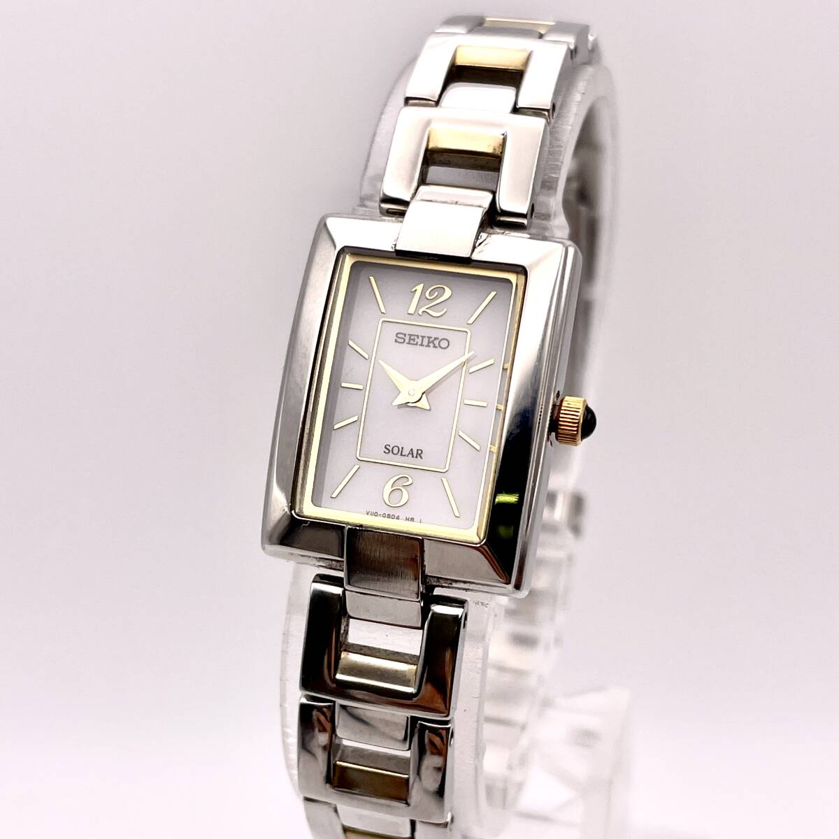 【目立った傷や汚れなし】1円 美品 鏡面磨き 稼働品 SEIKO SOLAR セイコー ソーラー V110-0AP0 レディース 腕時計 ...