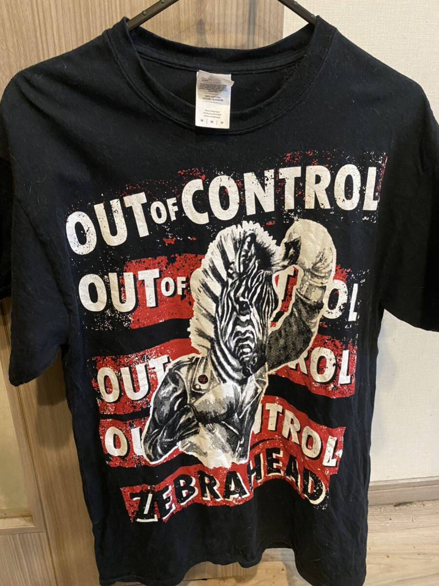 【傷や汚れあり】zebrahead ゼブラヘッドOUT OF CONTROL TOUR 2015半袖 MライブTシャツ 古着 バンドTシャツ ...