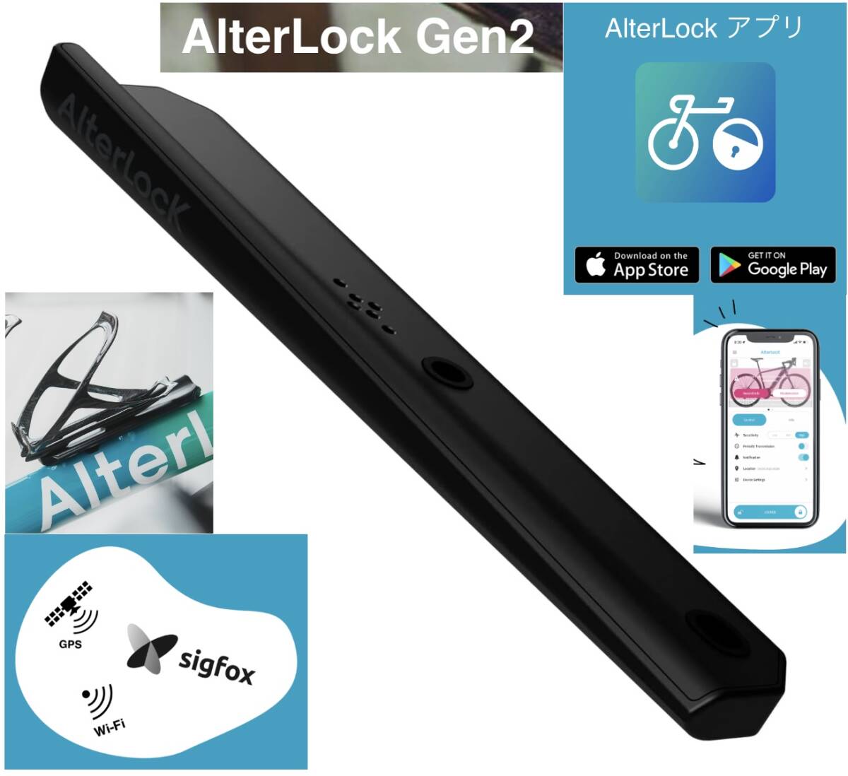 【目立った傷や汚れなし】 送料無料 AlterLock Gen2 オルターロック 盗難防止アラーム & GPS追跡デバイス スマホ通知 Wi-Fi測位 ★盗難防止ボルト付きの落札情報詳細 ...