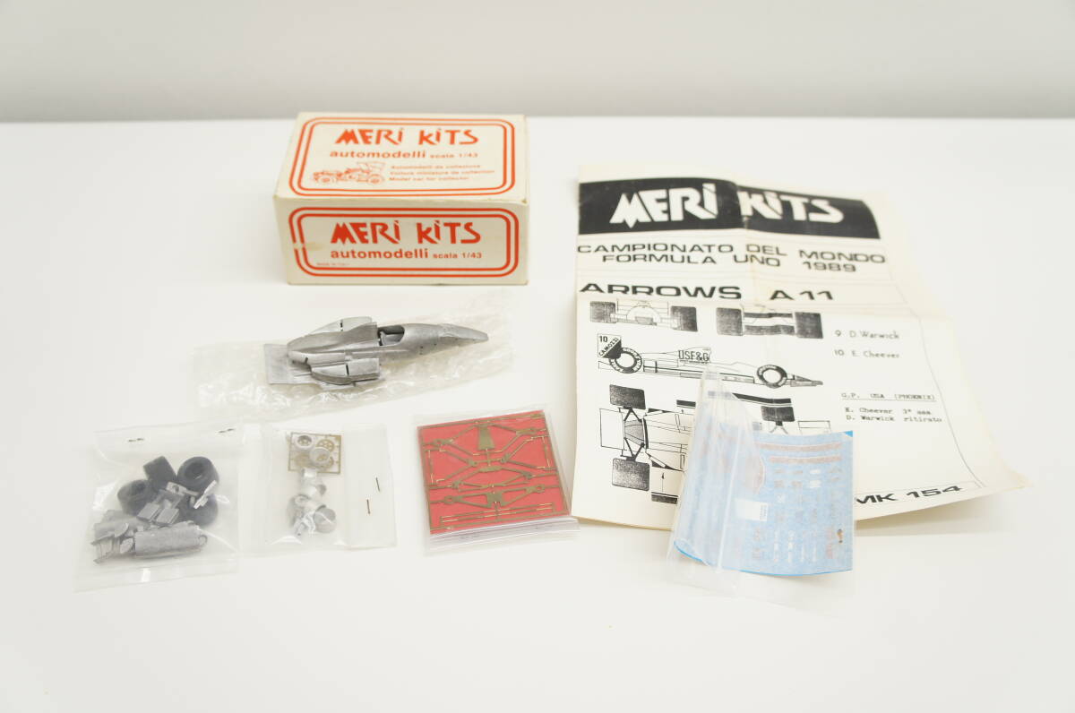 【傷や汚れあり】模型祭 メリキット アローズ A11 F1 MERI KITS MK154 ARROWS A11 F.1 GP USA 1989 未組み立て品 長期保管品 箱ダメージ有りの落札 ...