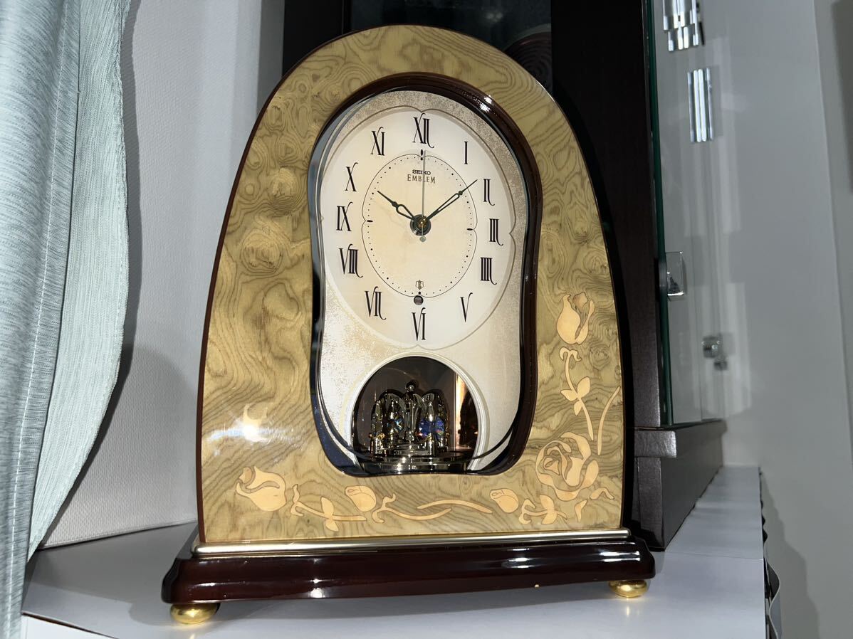 【傷や汚れあり】【日焼けあり】 セイコーEMBLEM HW537B 7曲オルゴールメロディ付き 象嵌仕上げ 置時計の落札情報詳細 - ヤフオク ...
