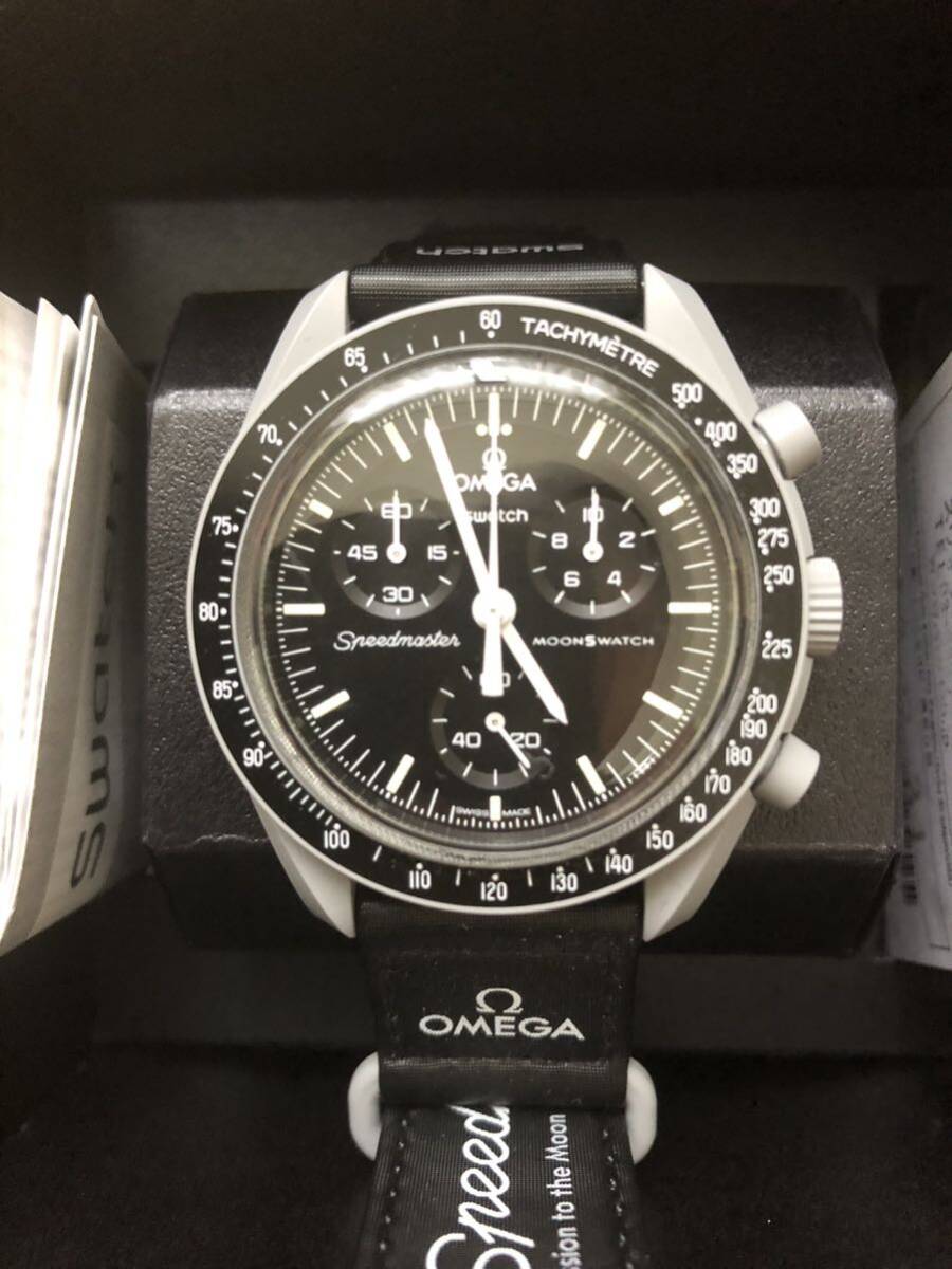 【目立った傷や汚れなし】発売当初希少モデル ムーンスウォッチ Swatch Omega Bioceramic Moonswatch Mission to the Moon スウォッチ オメガ ...