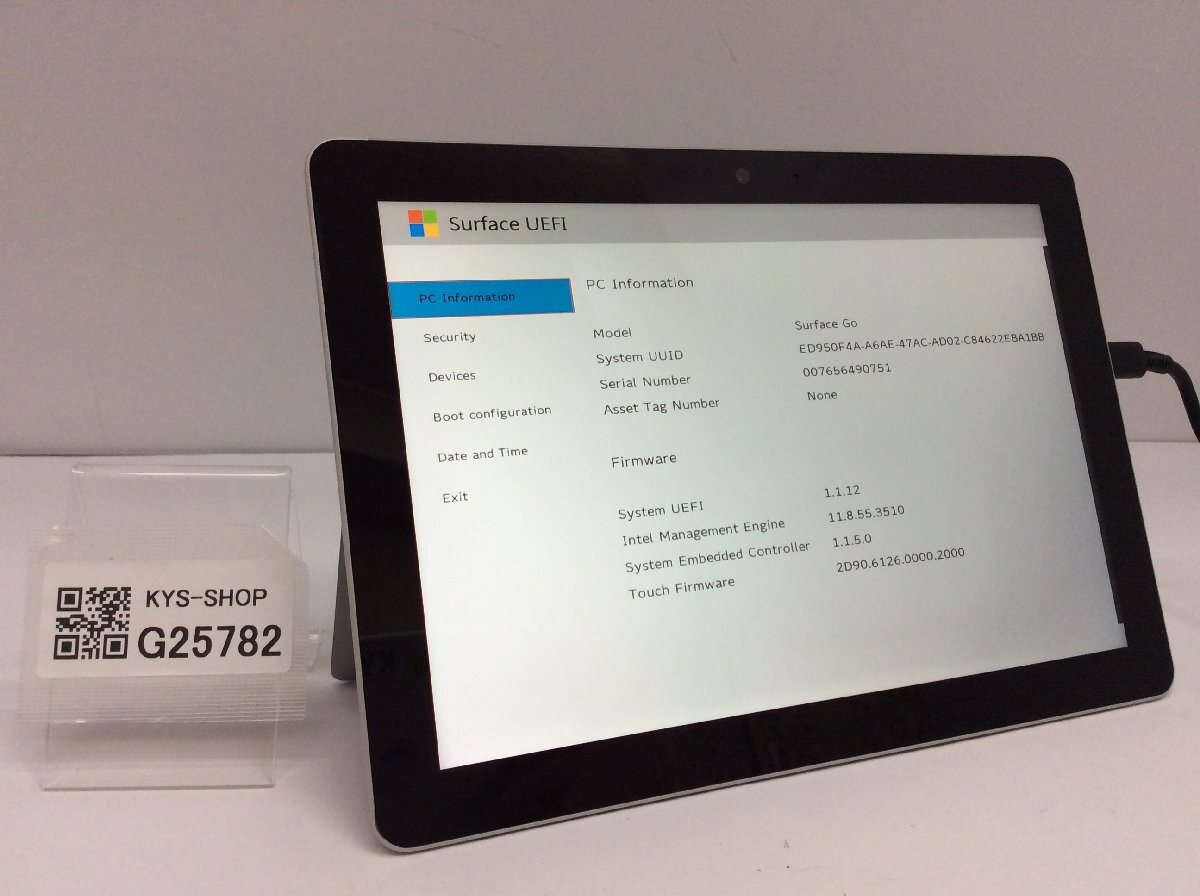 【傷や汚れあり】ジャンク/ Microsoft Surface Go Intel Pentium 4415Y メモリ8.19GB NVME128.03GB 【G25782】の落札情報詳細 ...