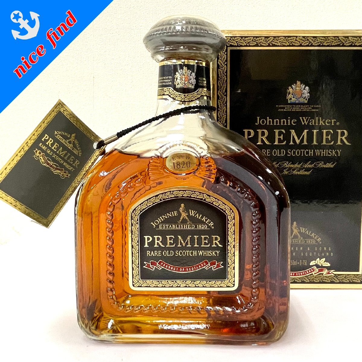 【傷や汚れあり】未開栓 ジョニーウォーカー Johnnie Walker プルミエ PREMIER 750ml アルコール43% スコッチ ウィスキー 箱/冊子付 洋酒 古酒 お酒の落札情報 ...