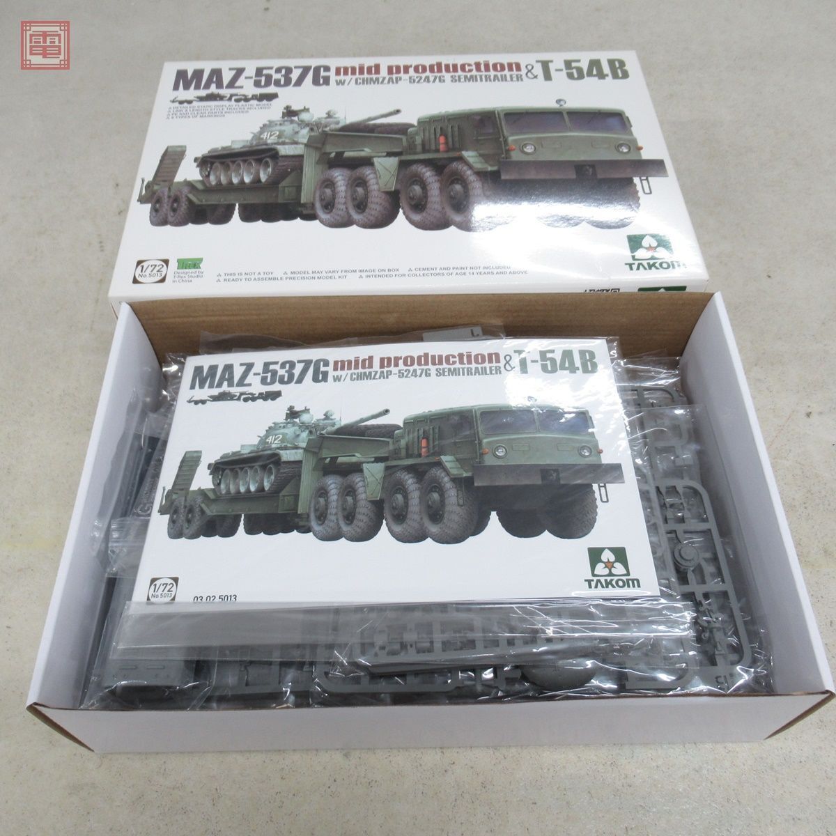 【やや傷や汚れあり】未組立 タコム 1/72 MAZ-537G mid production w/CHMZAP-5247G SEMITRAILER ＆ T-54B TAKOM【20の落札情報 ...