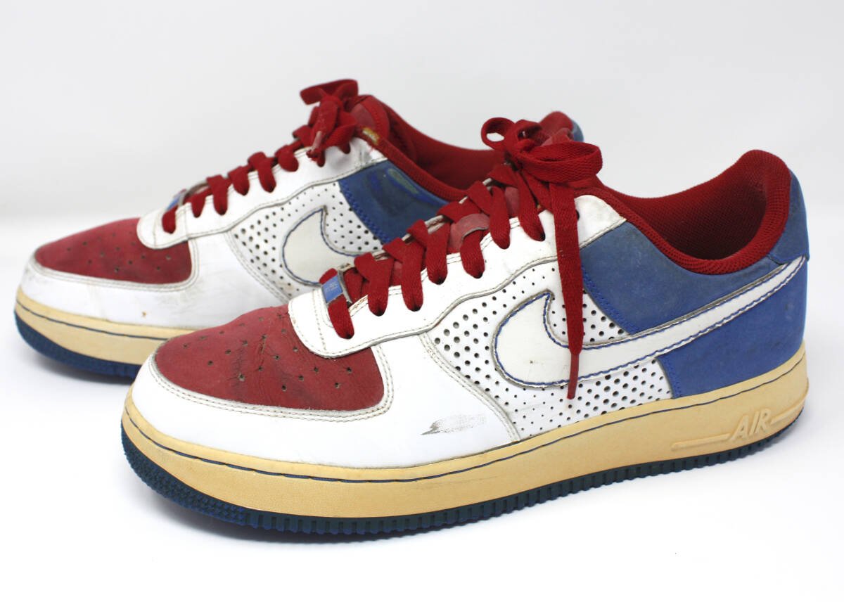 【傷や汚れあり】NIKE ナイキ AIR FORCE 1 LOW '07 エアフォース1 WHITE VARSITY ROYAL RED 28.5cm 315122-113 トリコロール ...