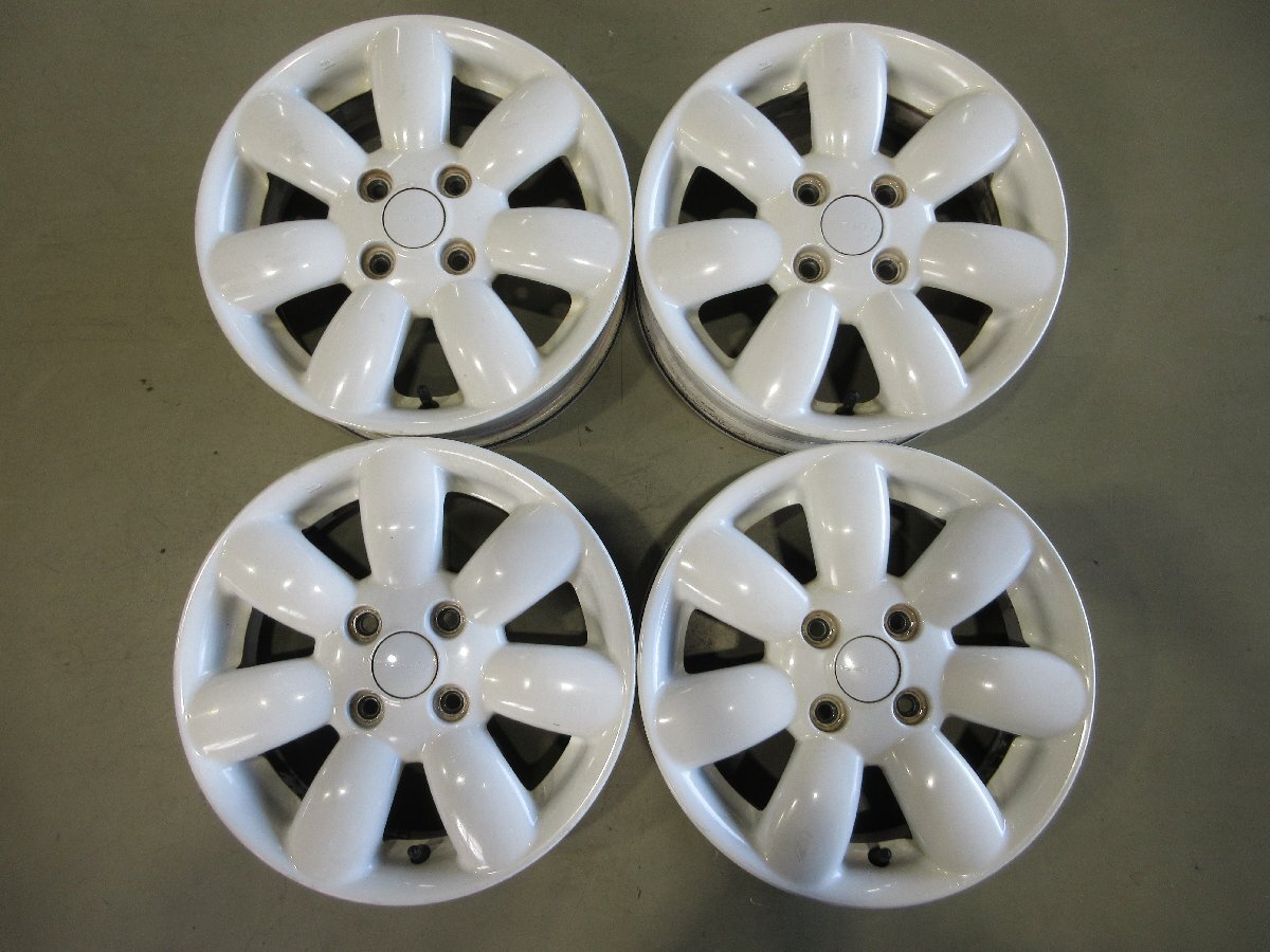【やや傷や汚れあり】改(R06/07/26) 14インチ 純正アルミホイール / スズキ ラパン / 14X4.5J+45 / 4H PCD100 / 4本 / 中古 / 白 ホワイトの落札 ...