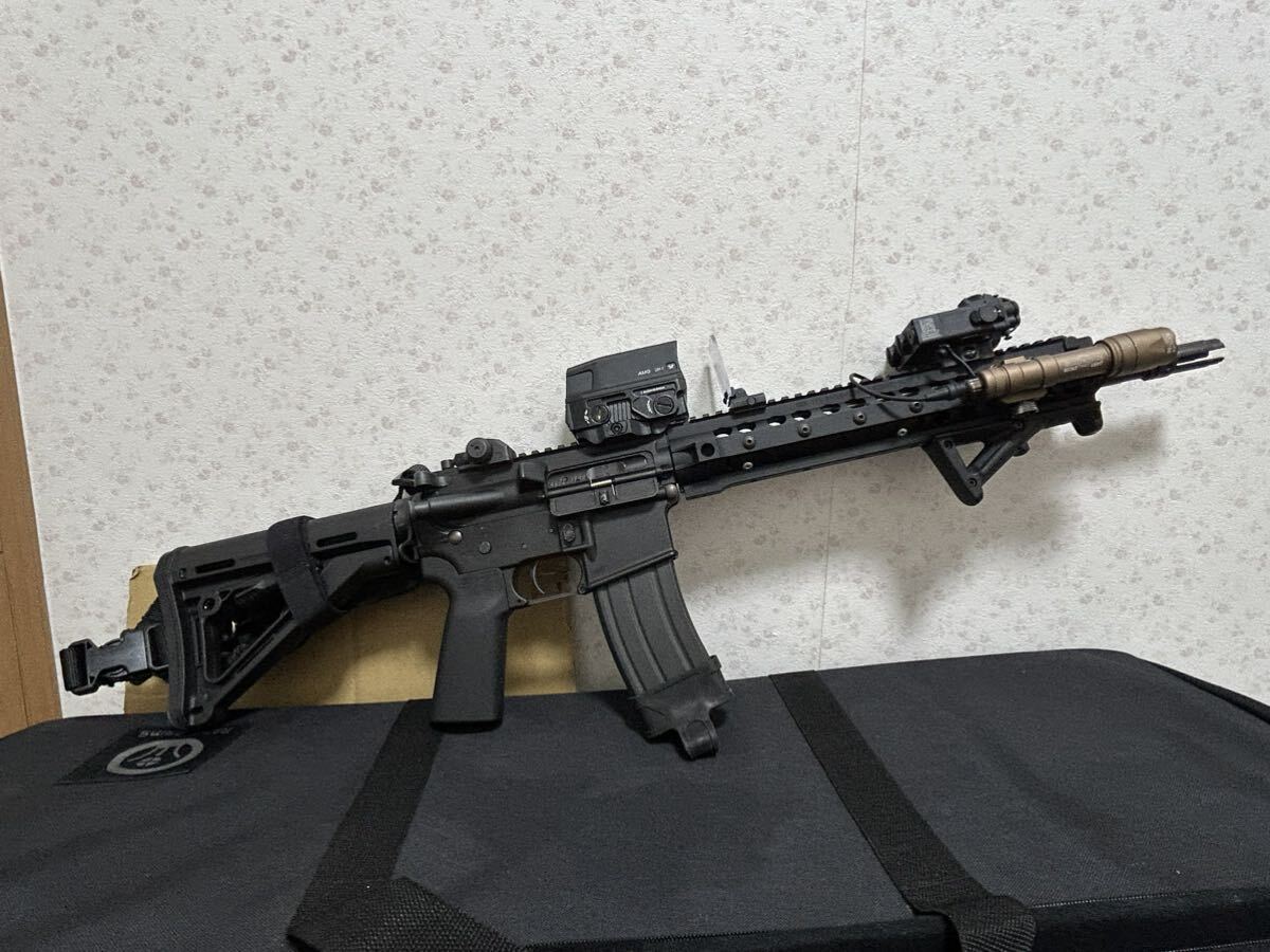 【目立った傷や汚れなし】東京マルイ MWS SR16仕様カスタム GBBR ガスガン(BLOCK1 MK18 MTR16 AR15 GHK ...
