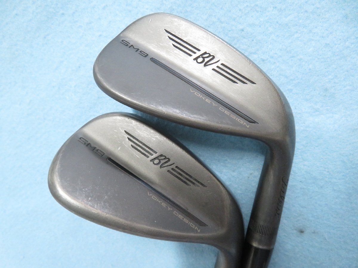 【傷や汚れあり】【中古・2本セット】タイトリスト 2022 VOKEY DESIGN SM9 ジェットブラック ウェッジ（48°-10°F&56°-14°F）【S】N.S.PRO 950GH ...