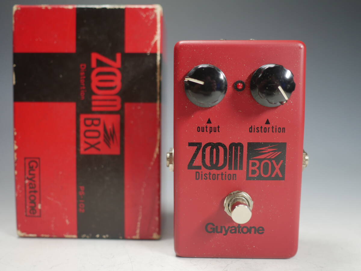 【やや傷や汚れあり】 Guyatone【PS-102】ZOOM BOX Distortion ディストーション 現状・ジャンク品 元箱付属 ...
