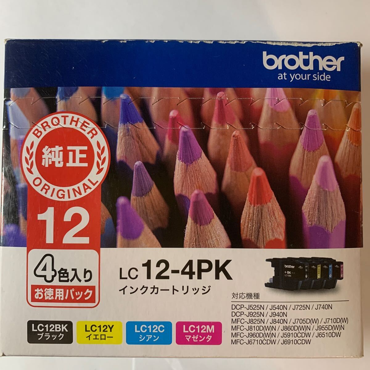 【未使用】【送料込】【ブラザー純正】インクカートリッジ4色パック LC12-4PK LC12BK ブラック、LC12 Yイエロー、LC12 Cシアン、LC12 Mマゼンタ 4個の落札情報詳細 ...