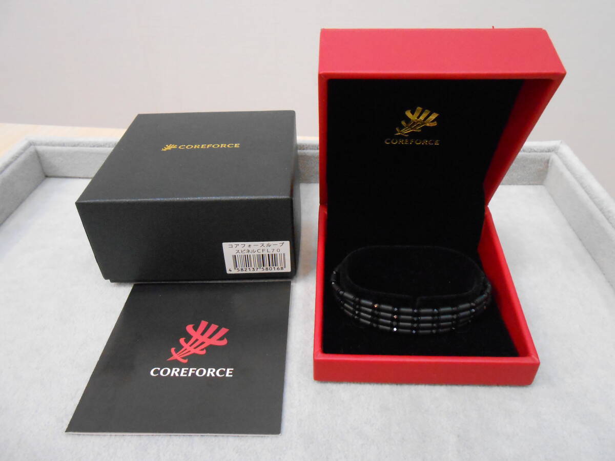 【目立った傷や汚れなし】26455 コアフォース COREFORCE スピネル CFL 70 LOOP ループ ブレスレット アンクレット ネックレス ゴルフ 磁石 70cm コアフォース ...