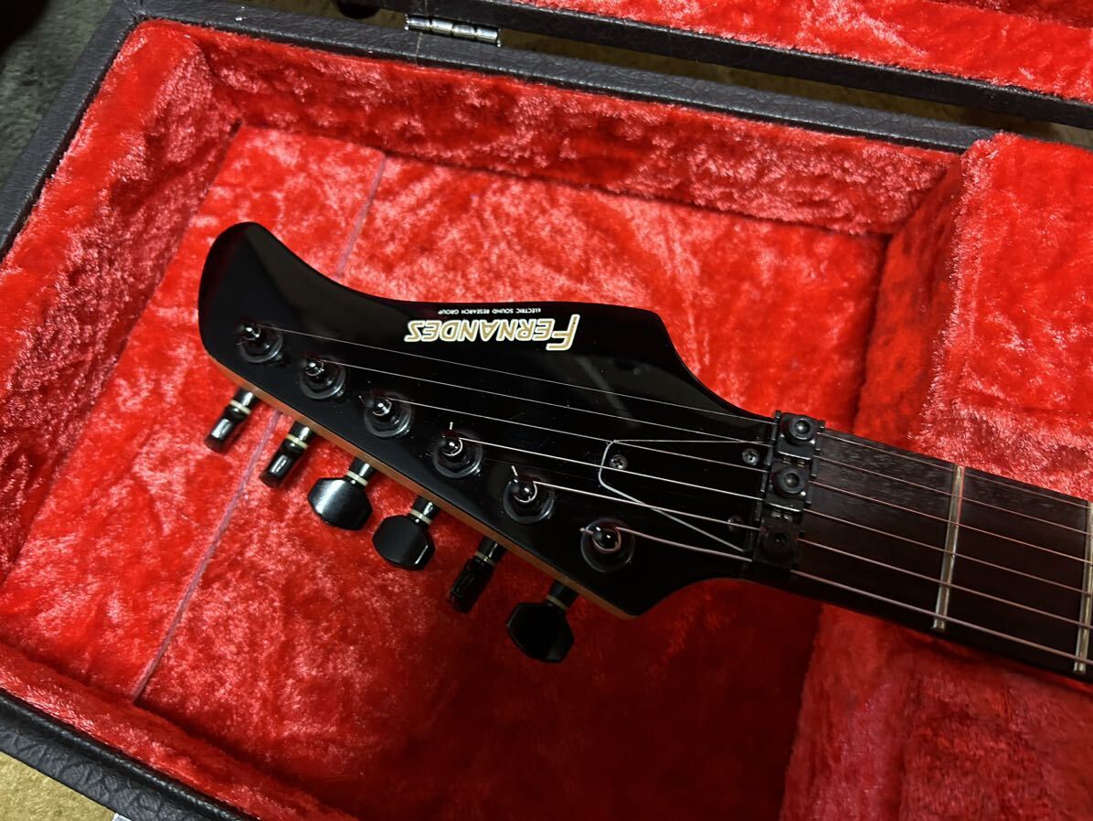 【やや傷や汚れあり】90S！日本製・希少・美品・FERNANDES・FR-65 BLACK・REVOLVER・ツインブレードPU搭載・24 ...
