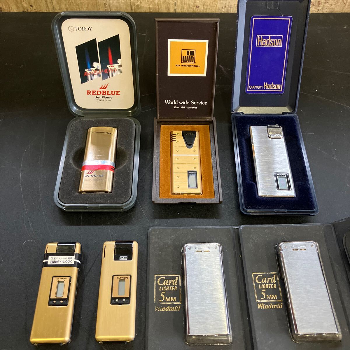 【やや傷や汚れあり】喫煙具 タバコ用品 喫煙グッズ ガスライター ライター WIN Hadson TOROY Card LIGHTER ...