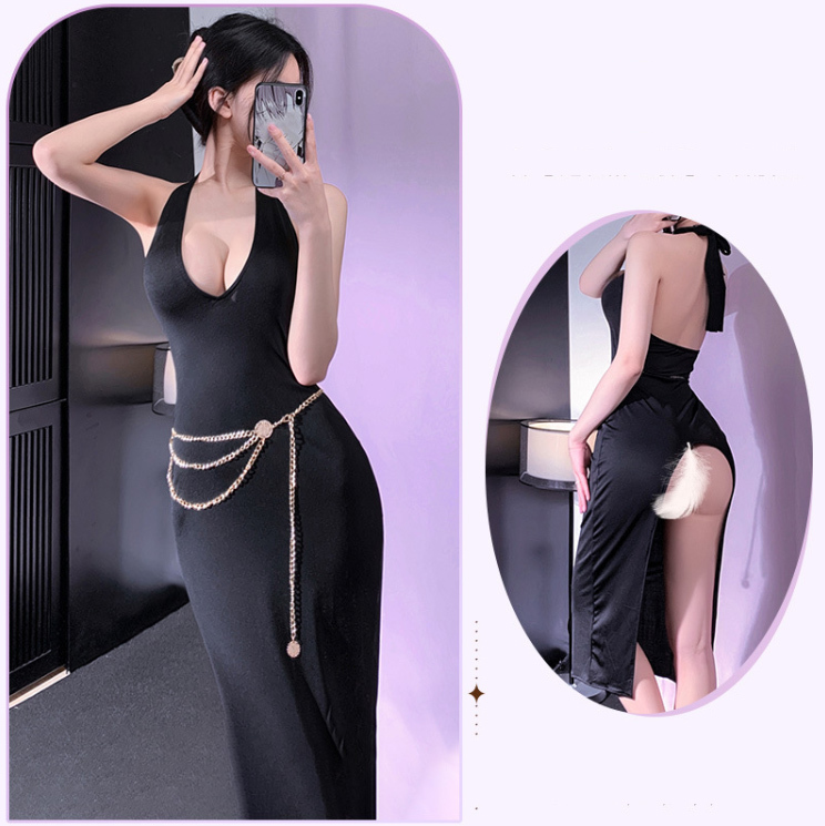 【未使用】nL027BK コスプレ衣装 悩殺 ワンピース 高級感 秘書 お嬢様 ドレス キャバ嬢 ロング スカート ベビードール コスチューム ナイトウェアの落札情報詳細 - Yahoo ...