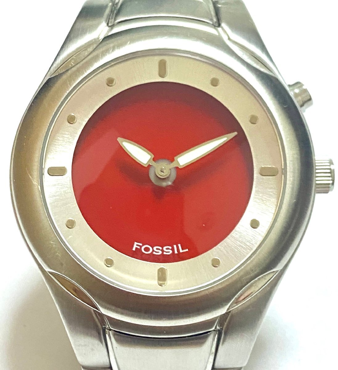 【やや傷や汚れあり】1円～ FOSSIL フォッシル ビッグティック JR-8154 レッド 赤文字盤 メンズ クォーツ アンティーク ジャンク 時計の落札情報詳細 - Yahoo ...
