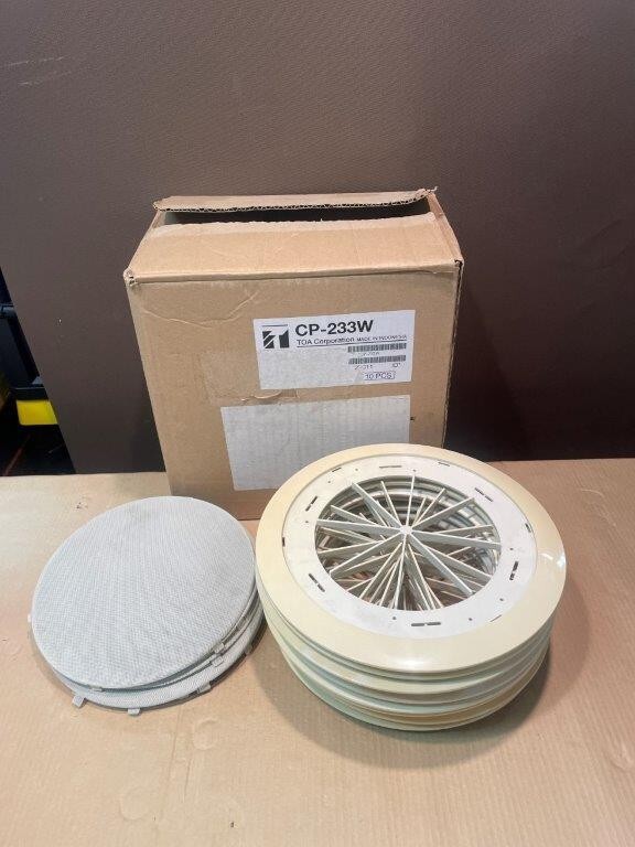 【やや傷や汚れあり】TOA 天井埋込型スピーカー用パネル 丸型 樹脂フレーム・アルミネット 外径φ230mm CP-233W 10枚セットの落札情報詳細 - Yahoo!オークション落札価格 ...